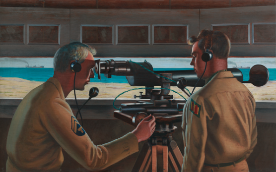 Soldiers in Fire Control Tower | Fort Miles Museum